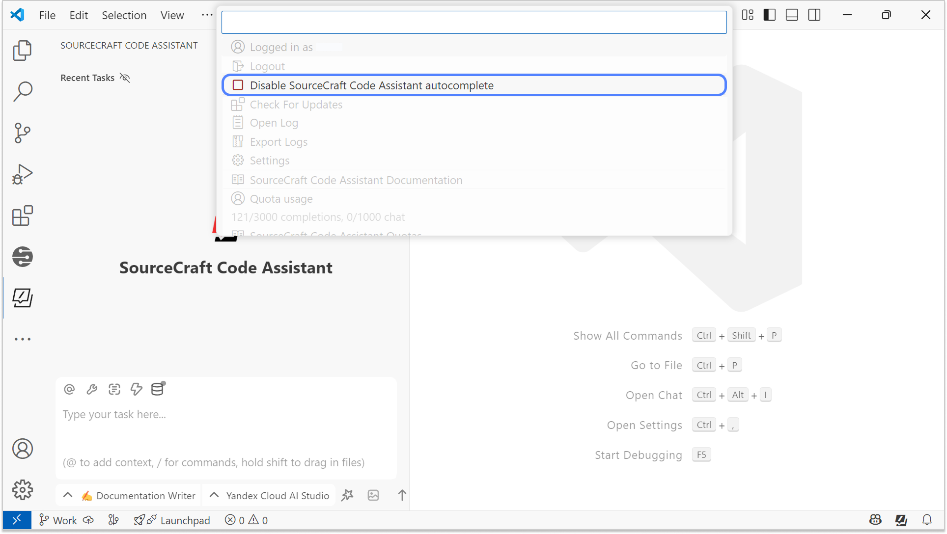 Getting started with SourceCraft Code Assistant | SourceCraft Code Assistant